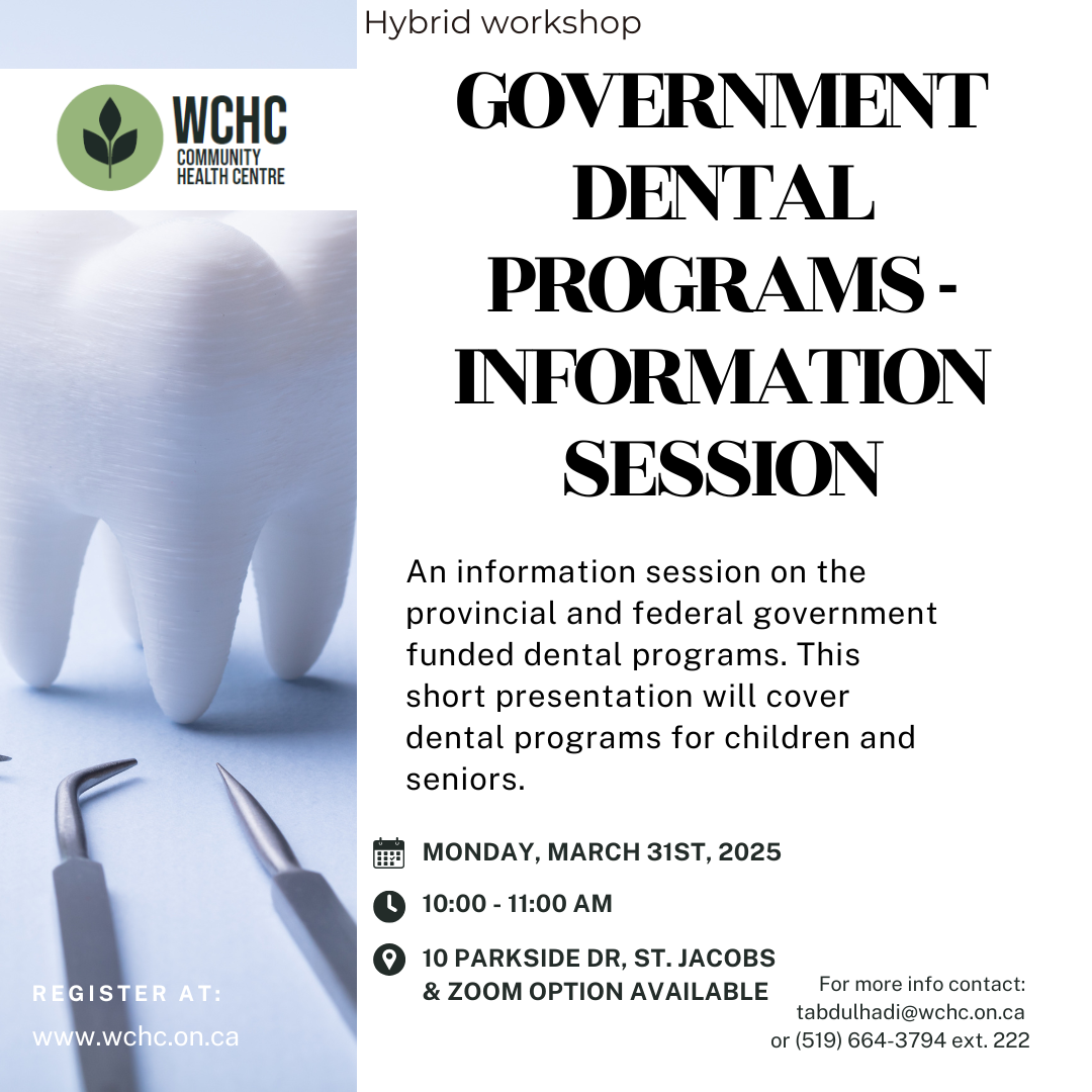Governmental Dental Programs - Information Session - Woolwich Community ...